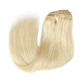 Real Human Hair Invisible Straight Seamless Clip On Hair Extensions ...