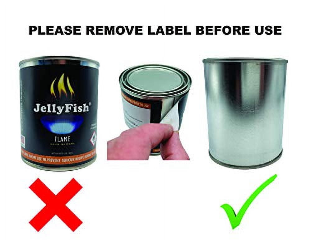 Real JellyFish Flame Premium Gel Fuel 4 Cans Indoor or Outdoor MADE in ...