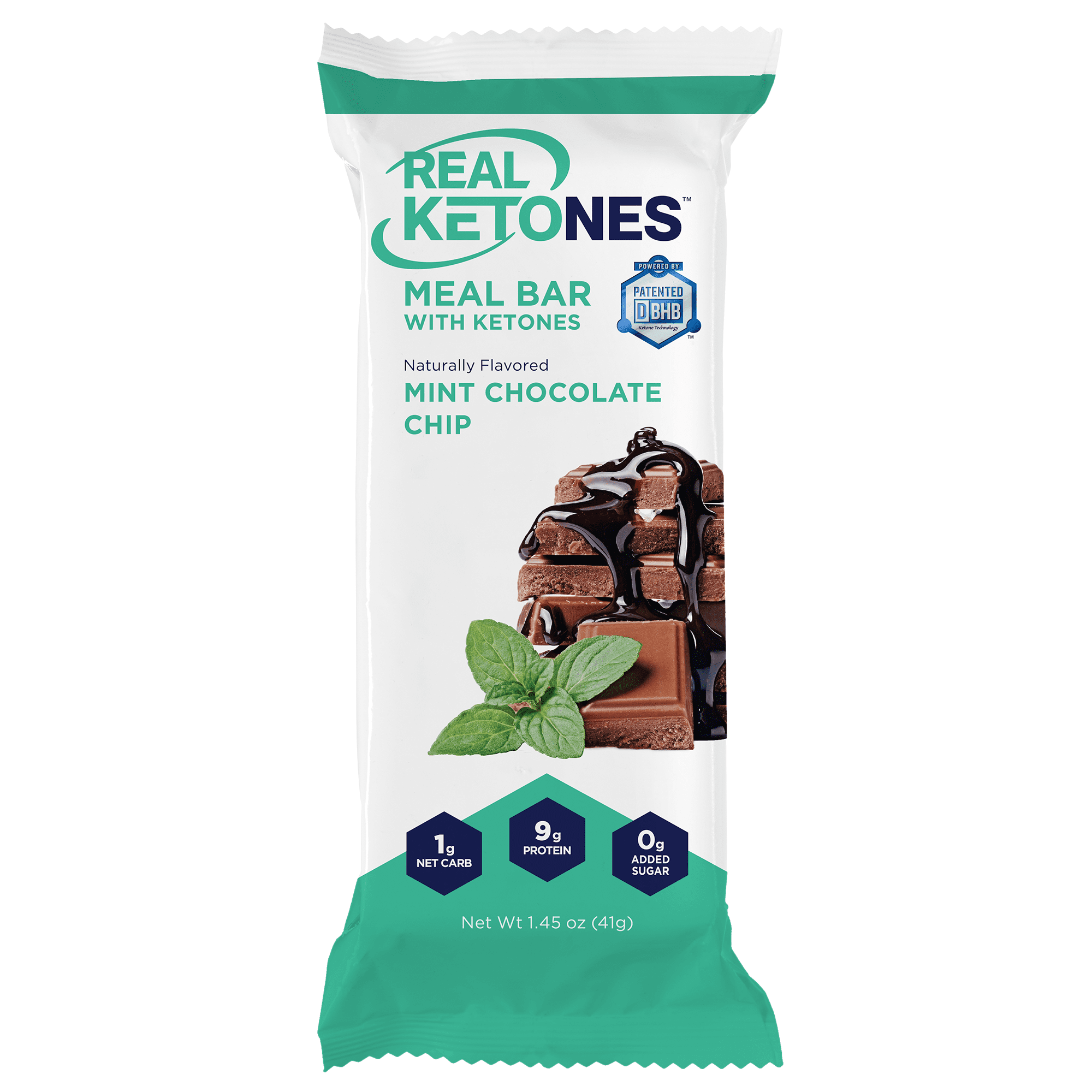 Real Ketones Mint Chocolate Chip Meal Bar, 4 Count - Walmart.com