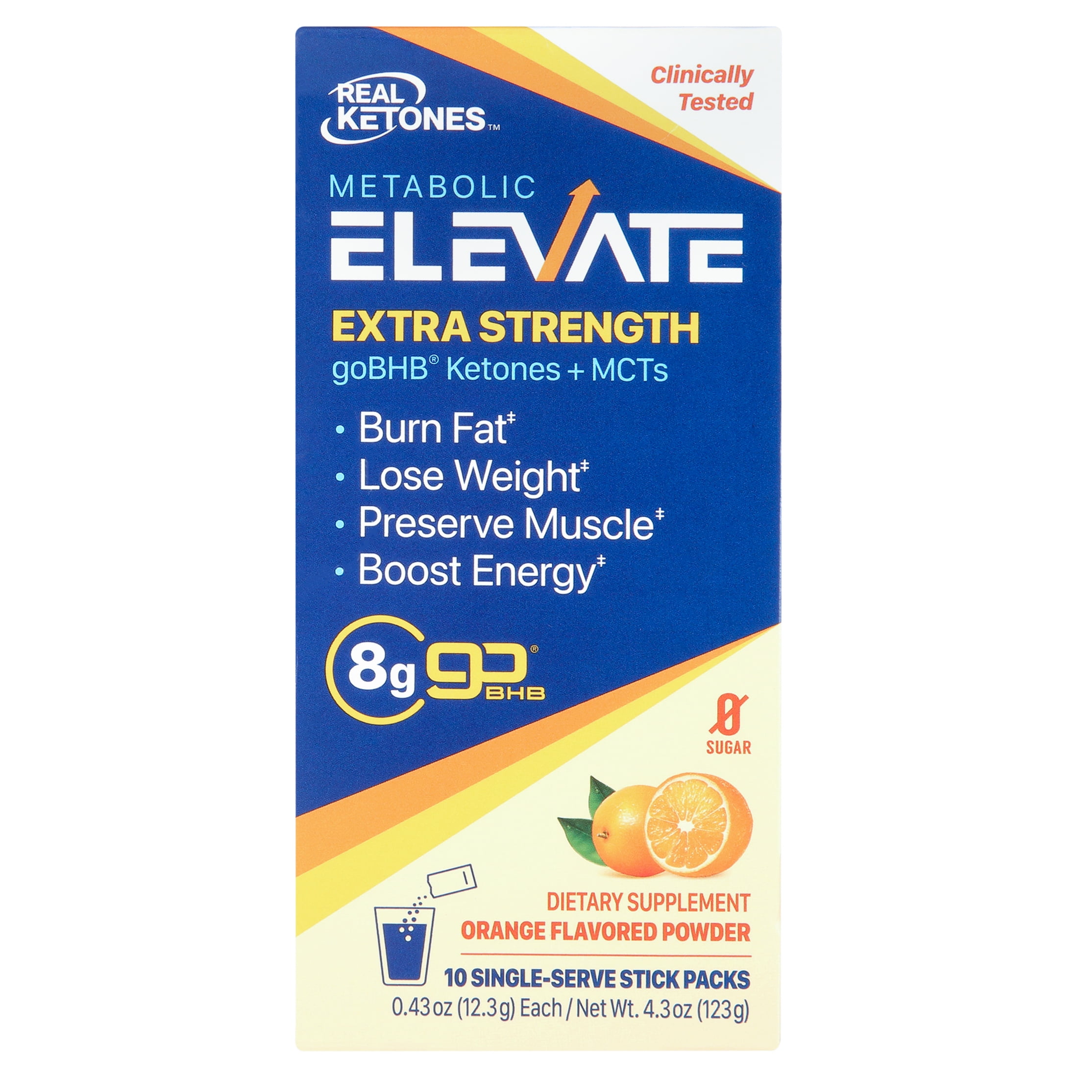 Real Ketones Prime D + Daily Ketone Drink Supplement Powder, Orange ...