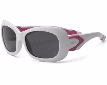 Real Kids Shades Real Kids White/Pink Flex Fit Smoke Lens 7+ Sunglasses ...