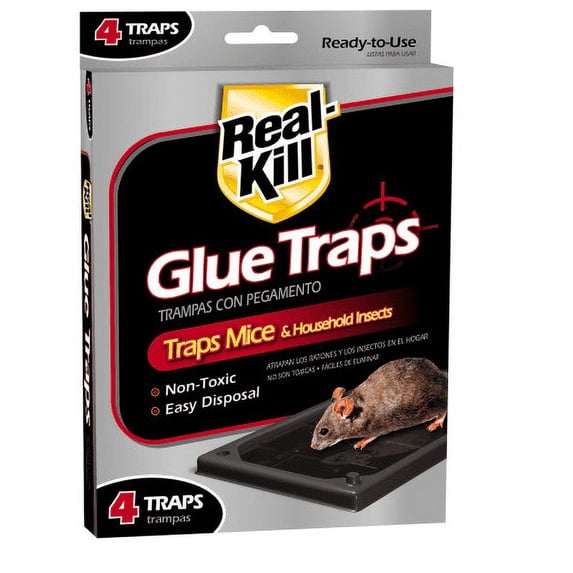 Real Kill Household Pest Glue Board 4 Each - Walmart.com