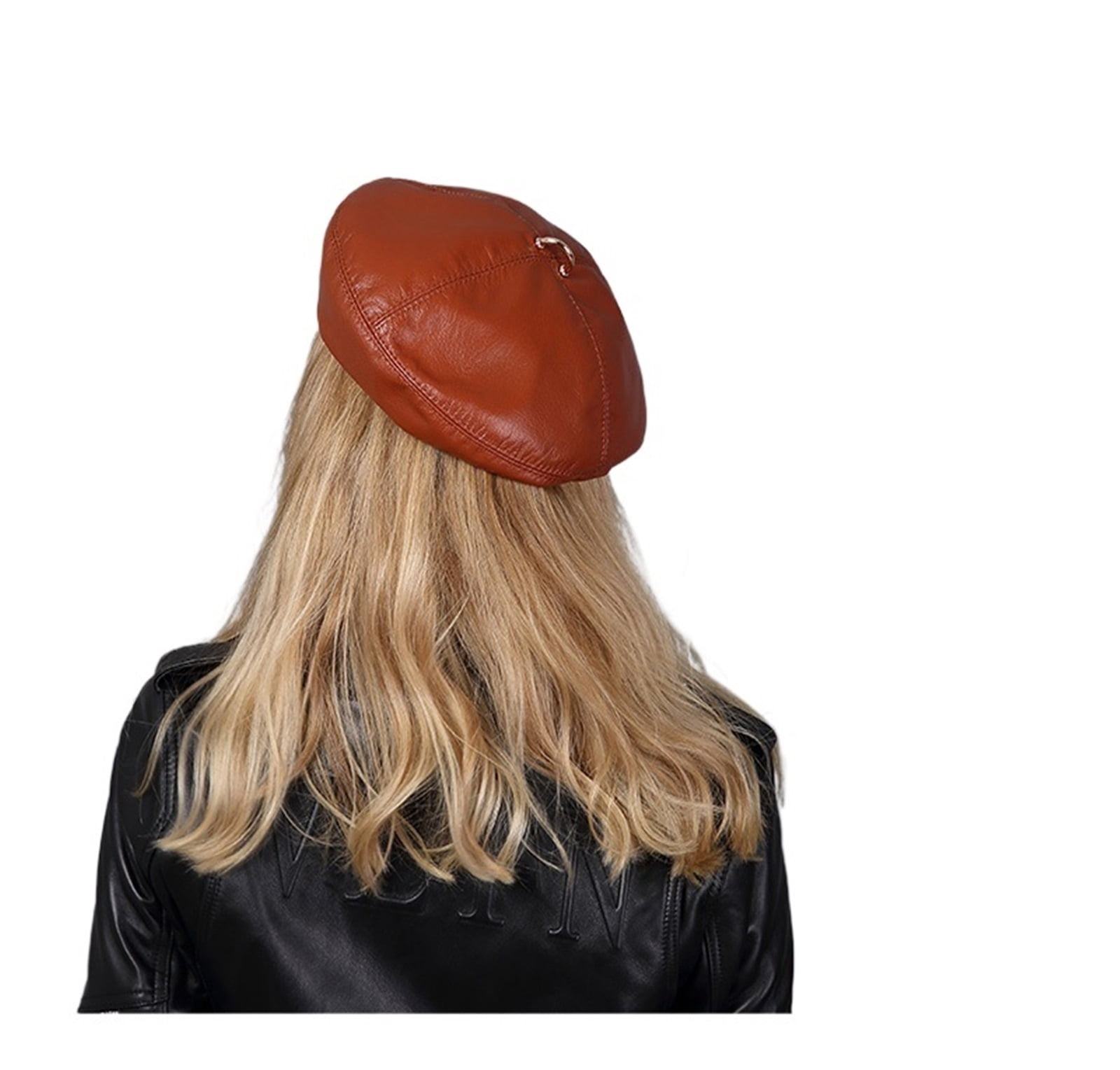 Real Leather Beret Hat Women Fashion European Painter Caps Female ...