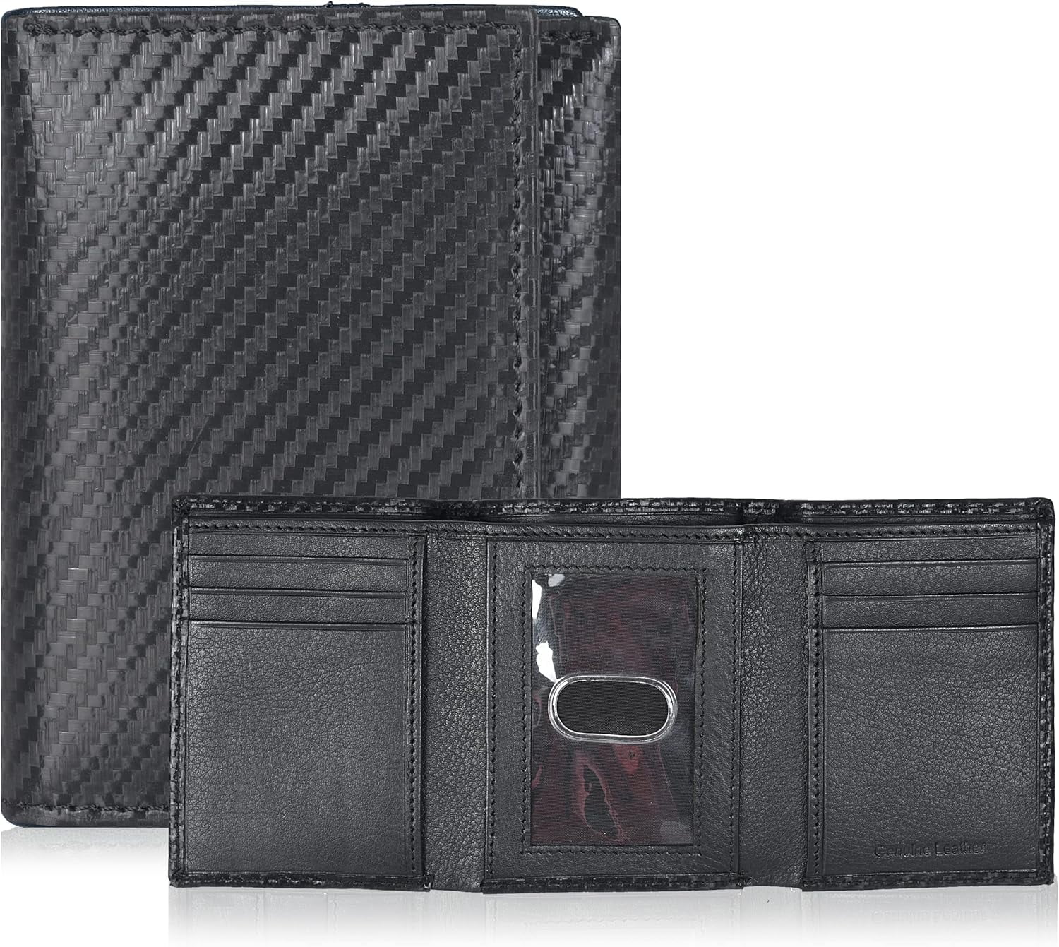 Real Leather Trifold Wallet for Men - RFID Wallets Slim 9 Credit Card ...