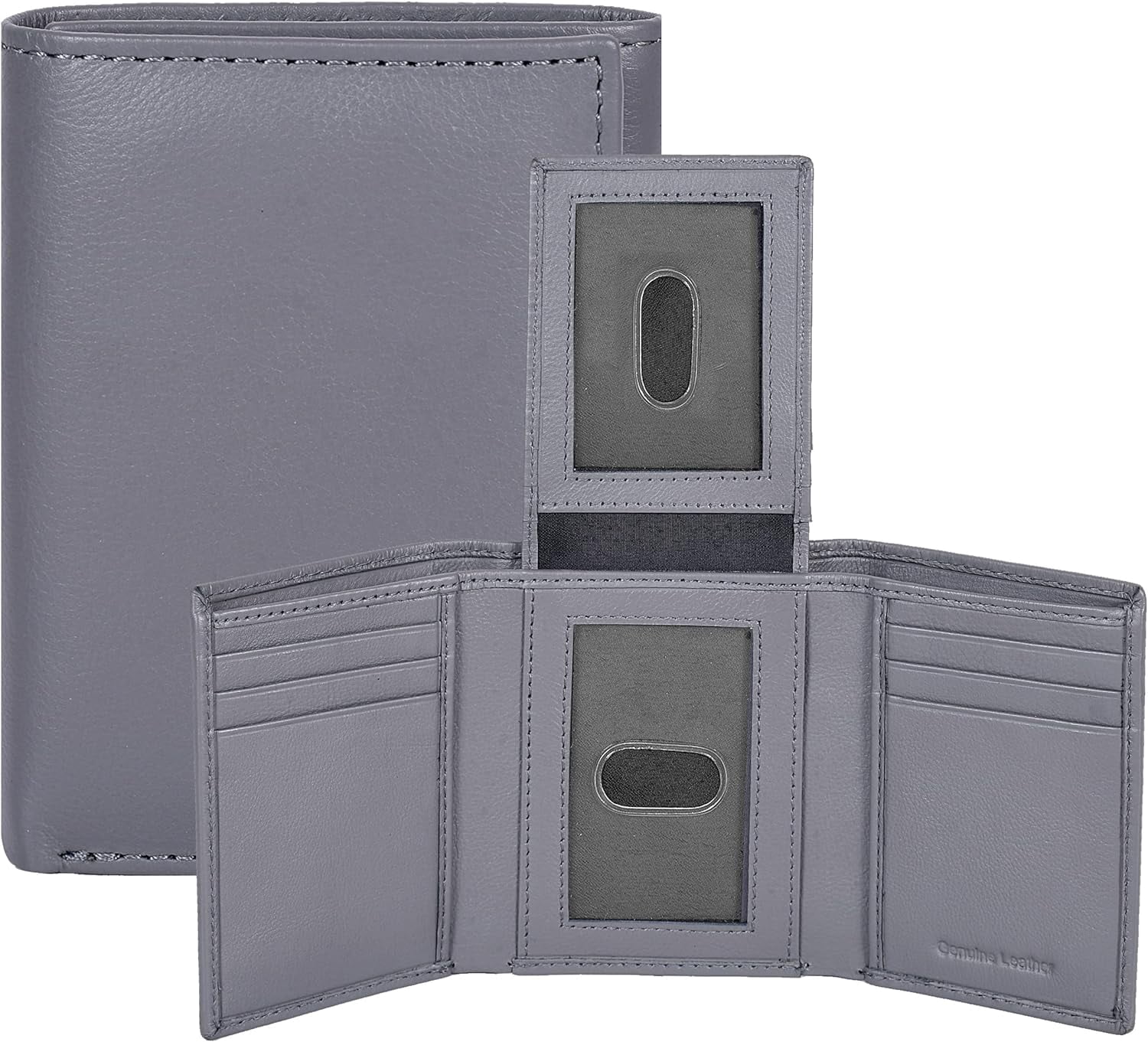 Real Leather Trifold Wallet for Men - RFID Wallets Slim 9 Credit Card ...