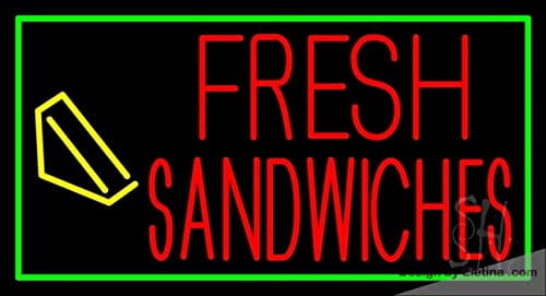 Real Led Neon Light Sign Fresh Sandwiches Led Handmade Led Tube For Man ...
