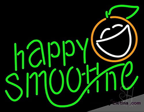 Real Led Neon Light Sign Happy Smoothie Led Handmade Led Tube For Man ...