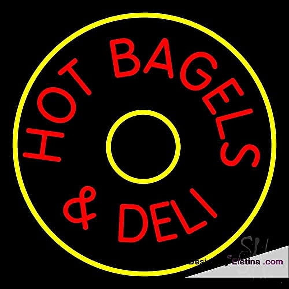 Real Led Neon Light Sign Hot Bagel And Deli Led Handmade Led Tube For ...