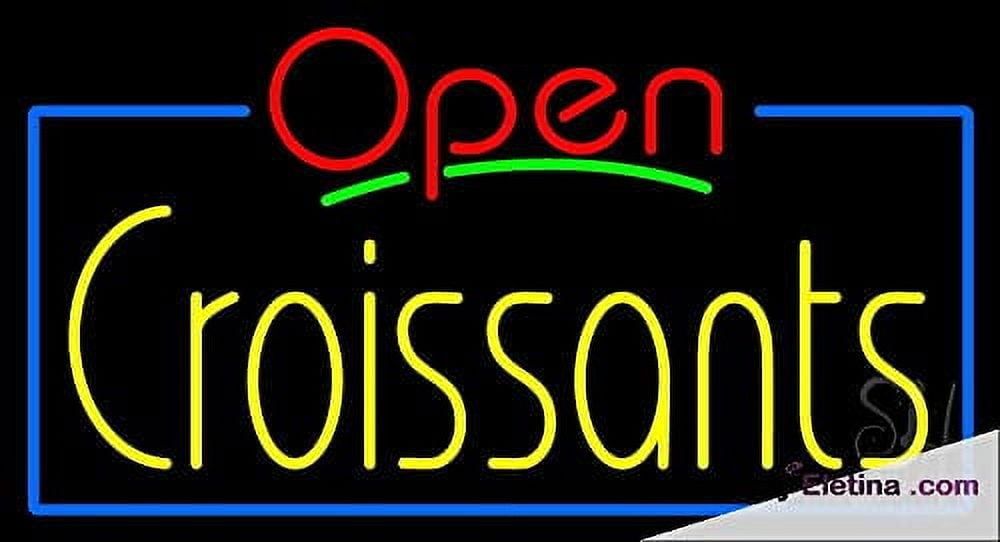 Real Led Neon Light Sign Red Open Croissants Led Handmade Led Tube For ...