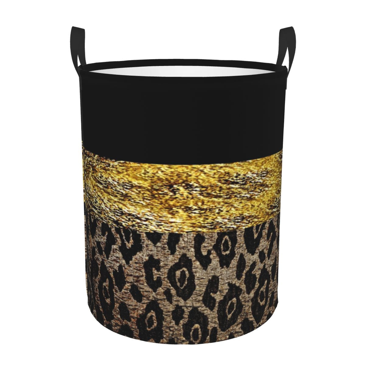 Real Leopard Laundry Basket Foldable Sexy African Animal Fur Clothes ...
