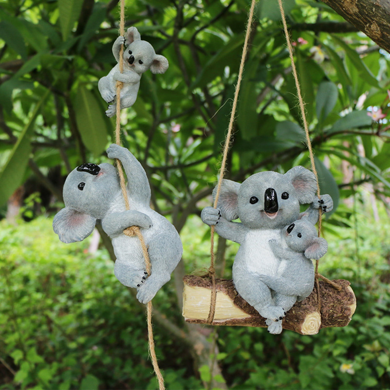 Real-Looking Koala Figurines - Exquisite Swinging Mother-Child Koala ...