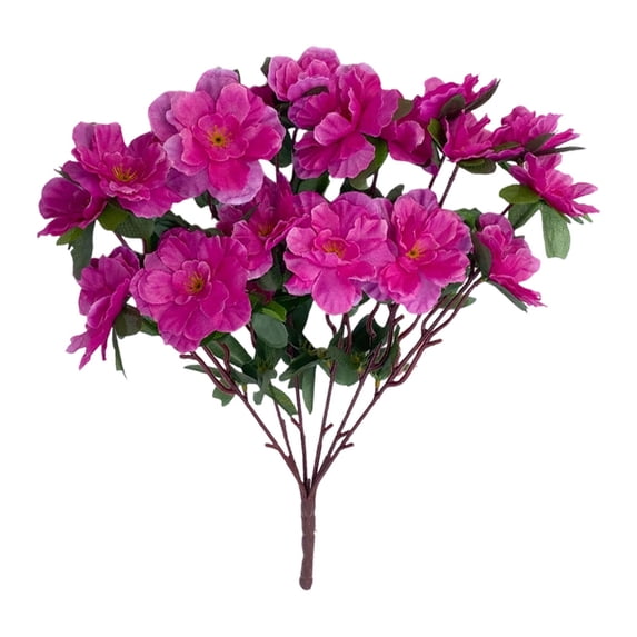 Real Looking Silk Azalea Bush, Versatile Handheld Flower Arrangement ...