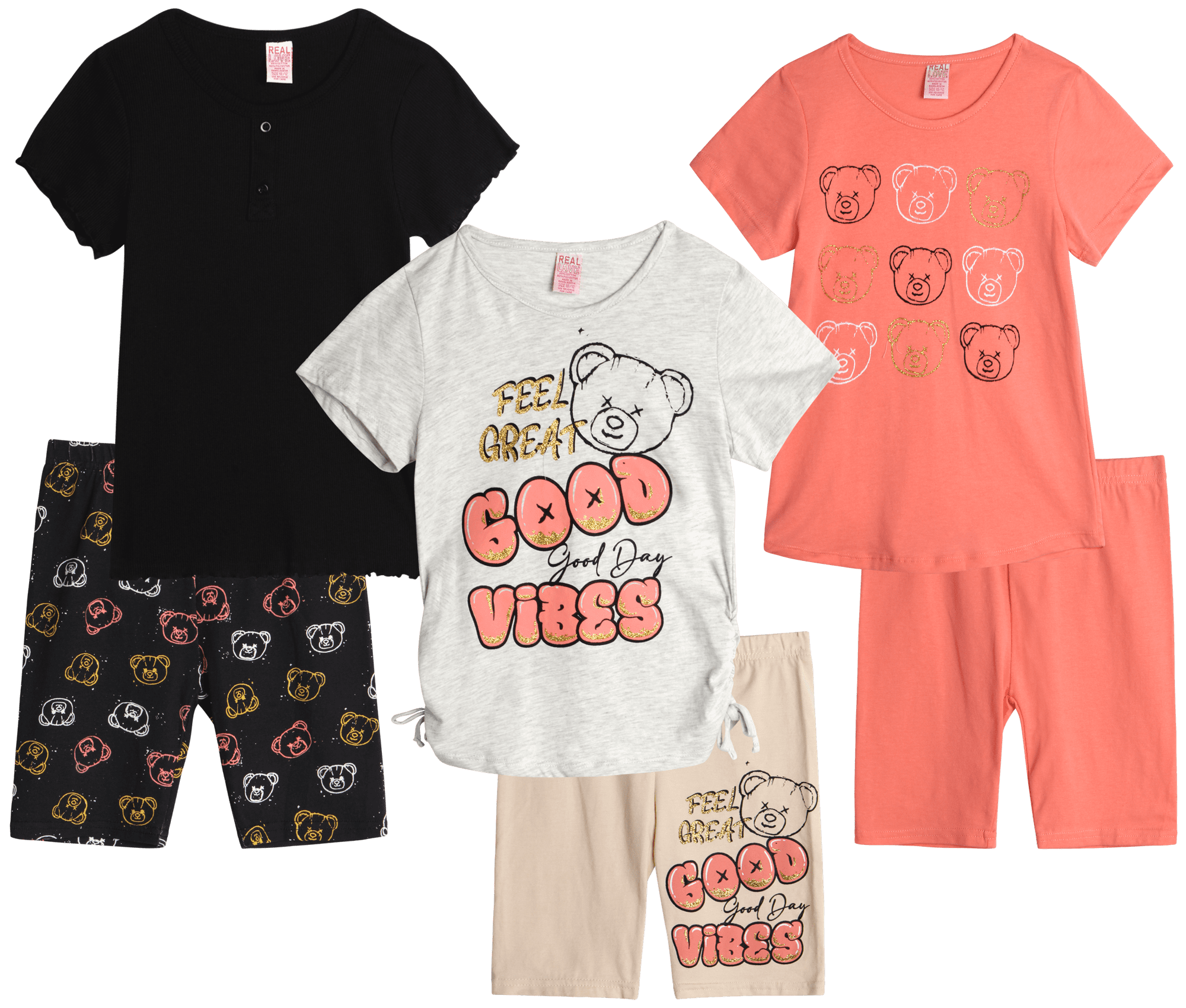 Real Love Girls' Athletic Sports Activewear - Fashionable Bike Shorts ...