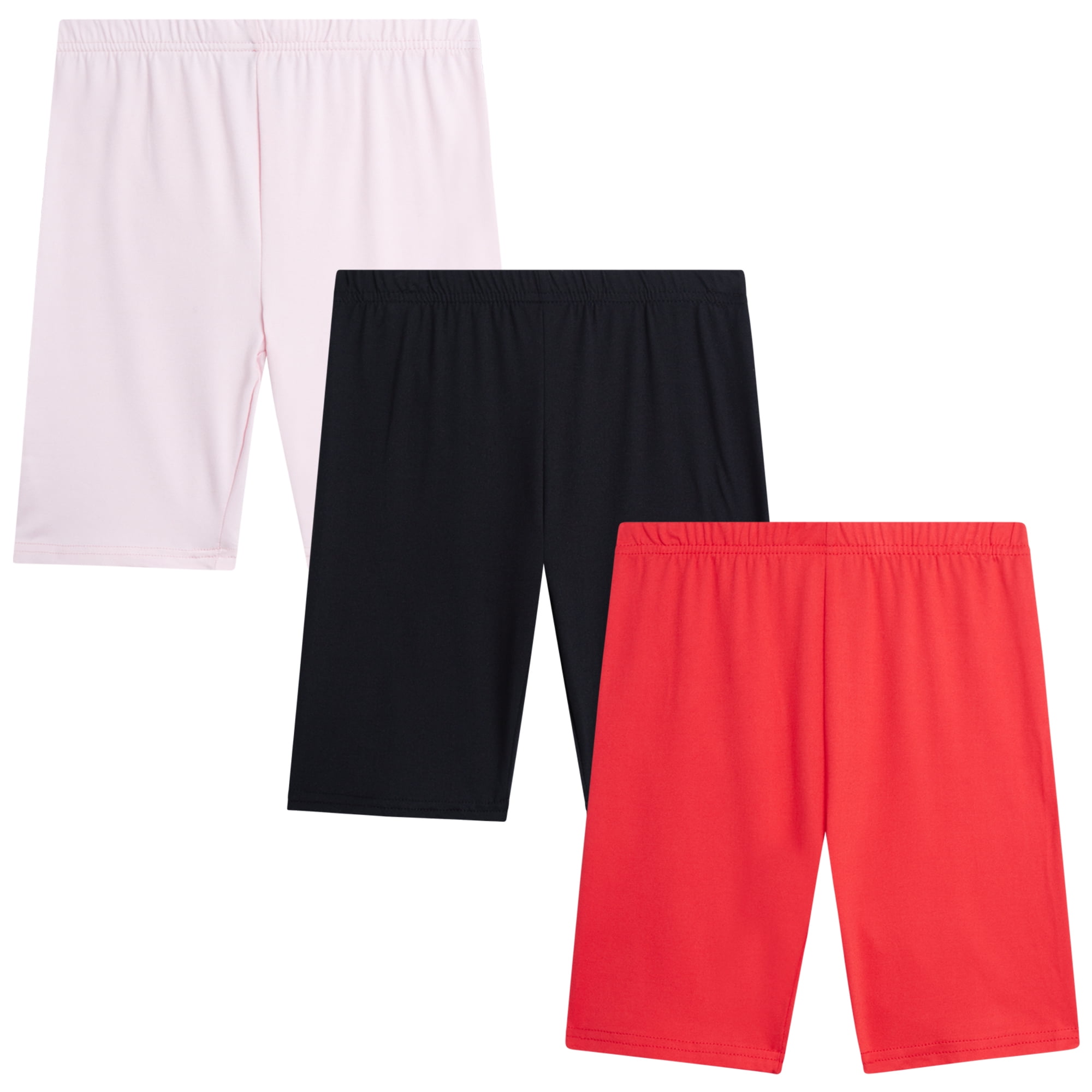 Real Love Girls' Bike Shorts - 3 Pack Super Soft Athletic Bike Shorts ...