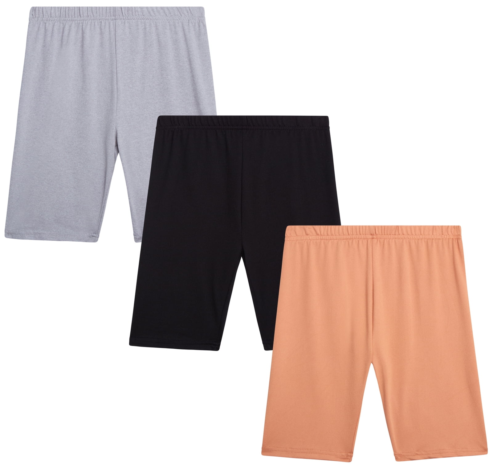 Real Love Girls' Bike Shorts - 3 Pack Super Soft Athletic Bike Shorts ...