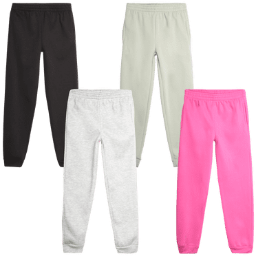 Hanes ComfortSoft Eco Smart Fleece Jogging Pants for Girls, Sizes 4-16 ...