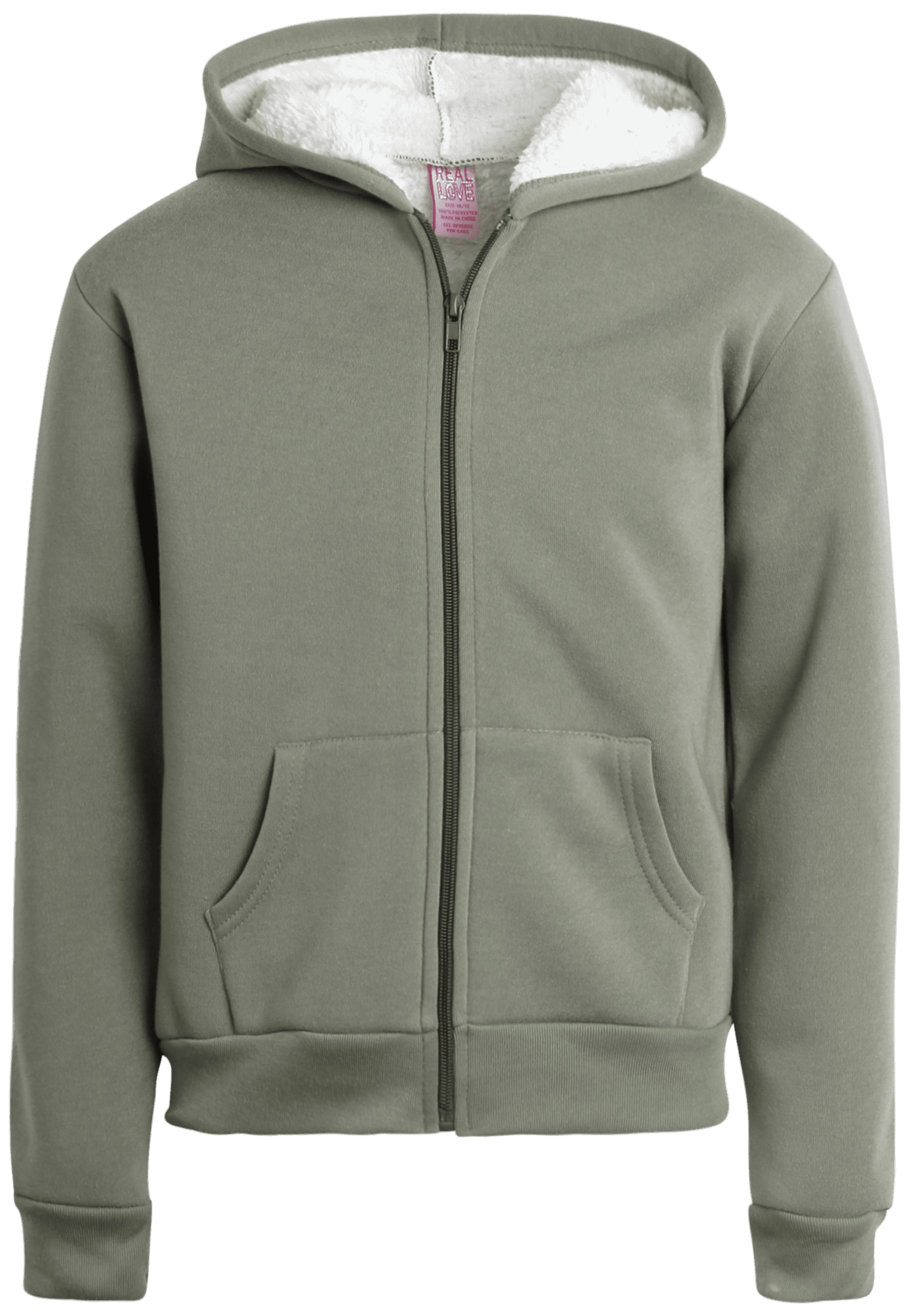 Real Love Girls' Sweatshirt - Super Soft Plush Sherpa Zip Up Hoodie ...