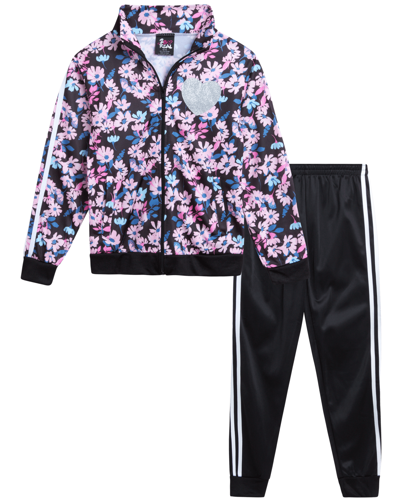 Real Love Girls' Tracksuit Set - 2 Piece Tricot Zip Jacket and Jogger ...
