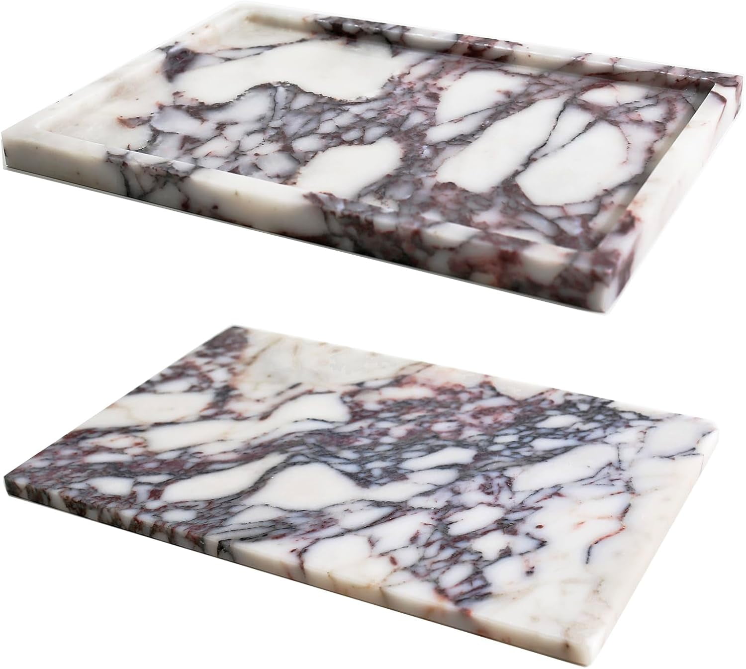 Real Luxurious Natural Marble Vanity Tray Genuine Marble Storage Tray ...