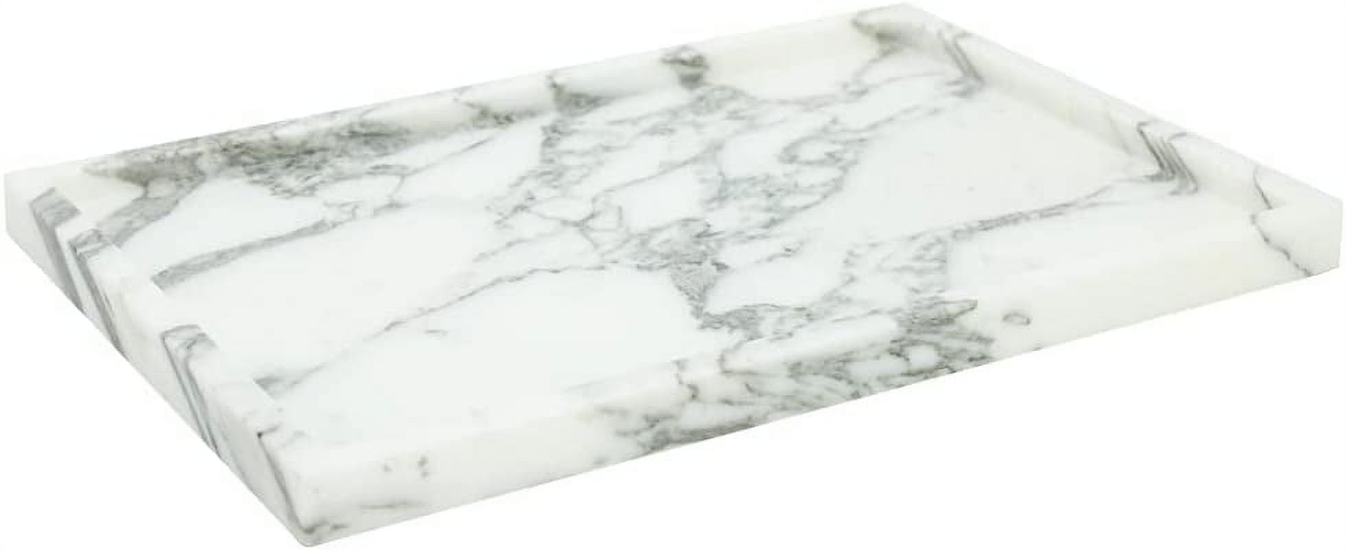 Real Luxurious Natural Marble Vanity Tray Genuine Marble Storage Tray ...