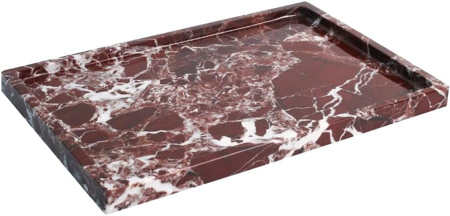 Real Luxurious Natural Marble Vanity Tray Genuine Marble Storage Tray ...