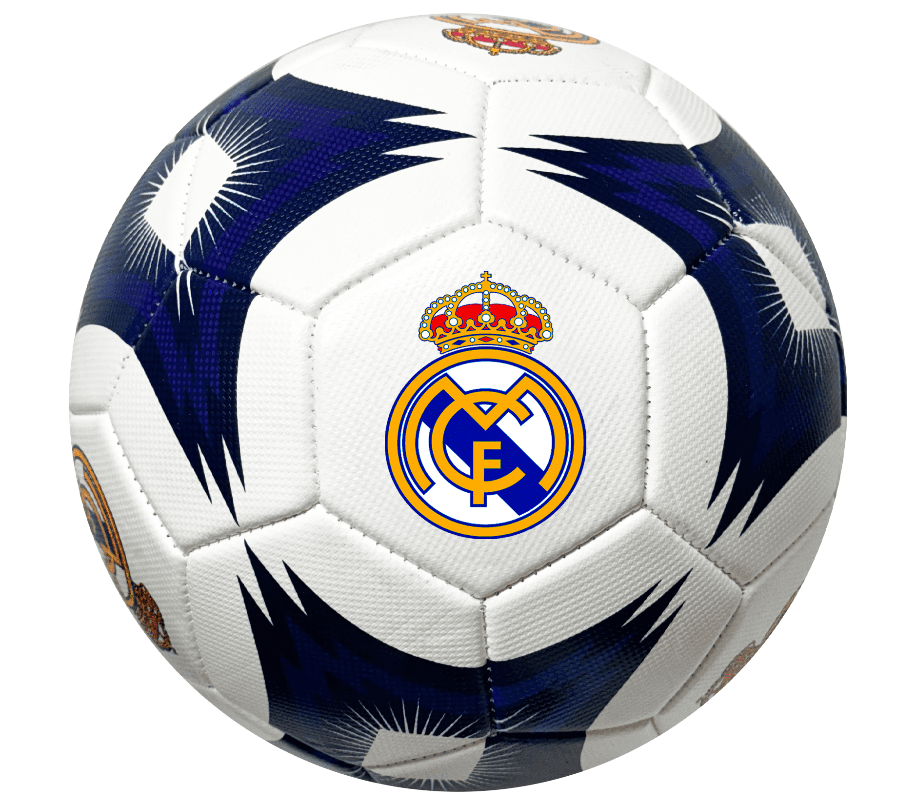 Icon Sports Real Madrid Soccer Ball, Size 4, White Blue, Official Youth ...