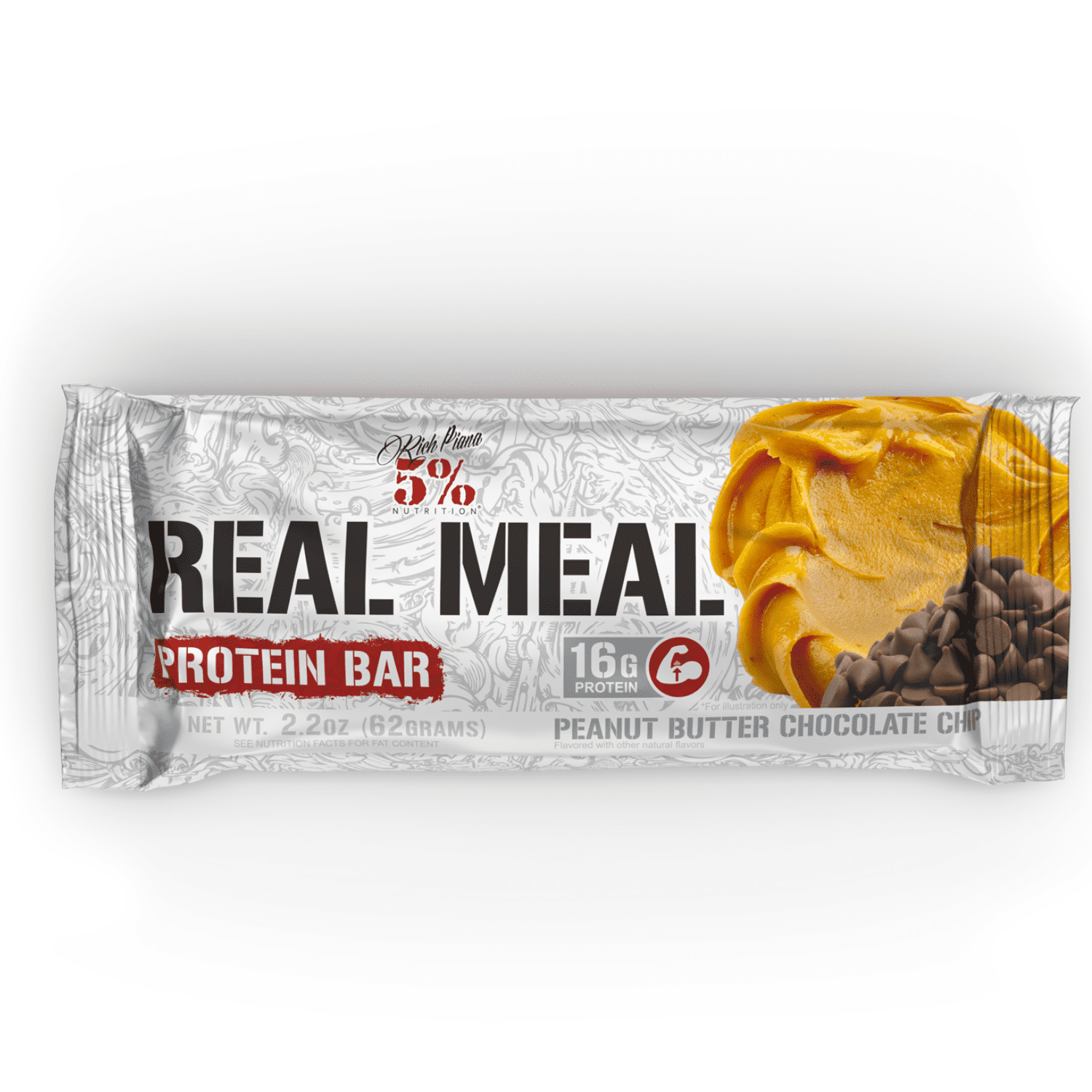 5% Nutrition Real Meal Protein Bar, 6 Whole Foods Blend, Delicious ...