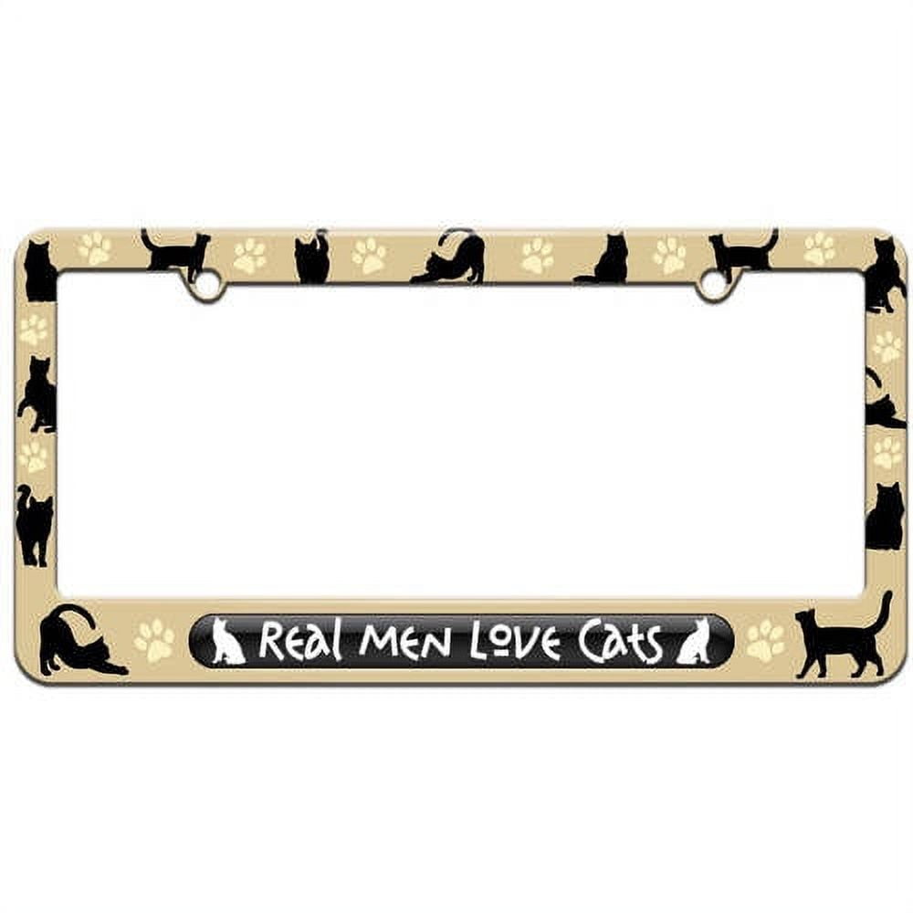 Real Men Love Cats License Plate Tag Frame, Multiple Colors - Walmart.com