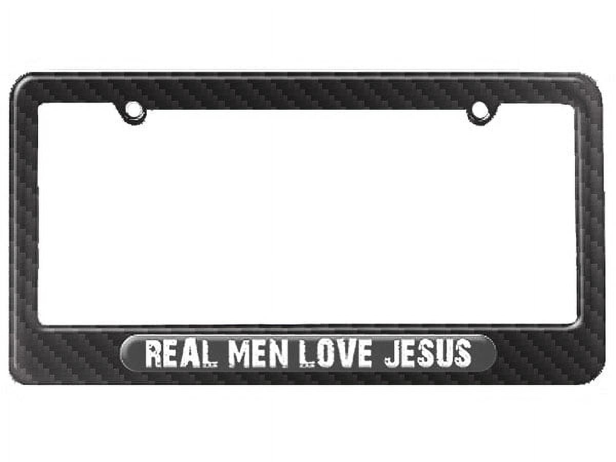 Real Men Love Jesus License Plate Frame - Walmart.com