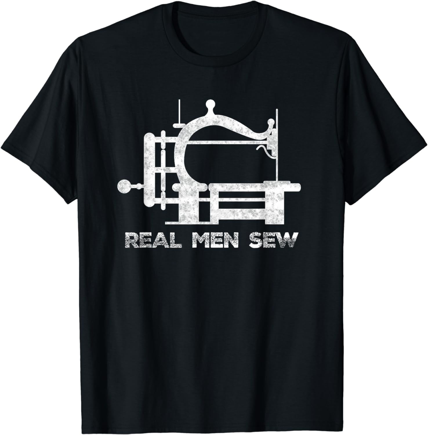 Real Men Sew Vintage Chainstitch Sewing Machine Cotton T-Shirt ...
