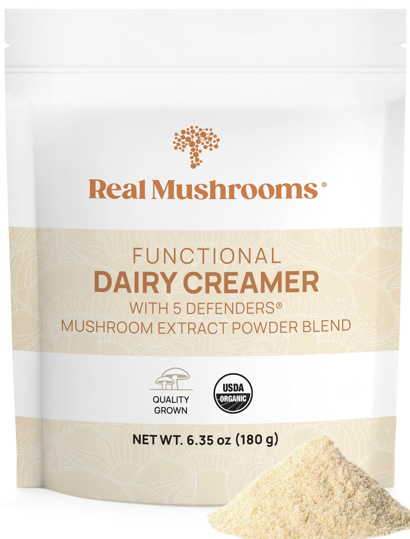 Real Mushrooms Functional Dairy Creamer - Coffee Creamer with Mushroom ...