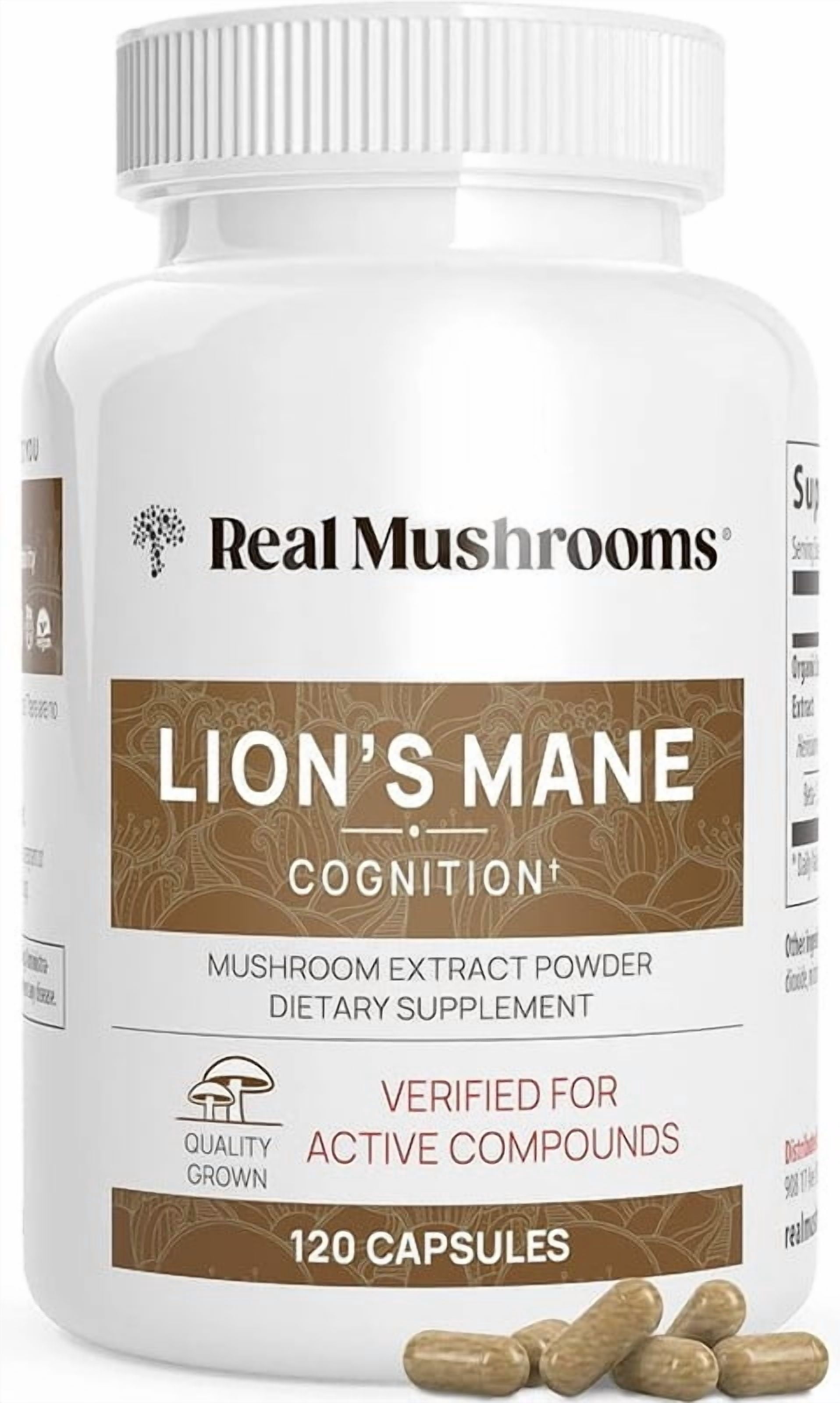 Real Mushrooms Lion's Mane Powder Caps 120 count - Walmart.com