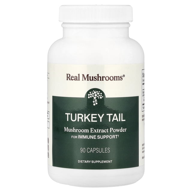 Real Mushrooms Health Supplement: Turkey Tail Extract Powder, 135 Vegan ...