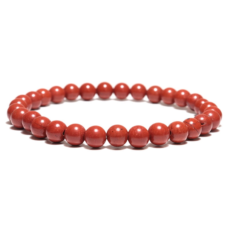 Real Natural Red Coral Stone Bracelet Men Women 4mm 6mm 8mm 10mm Strand ...
