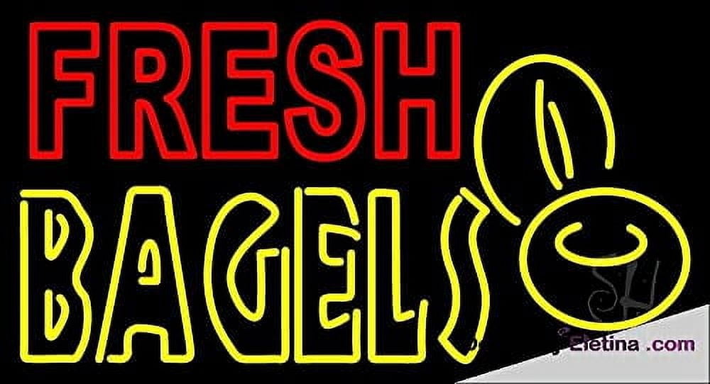 Real Neon Led Tubes Fresh Bagels Logo Led Sign Handmade Lamp Neon Signs ...