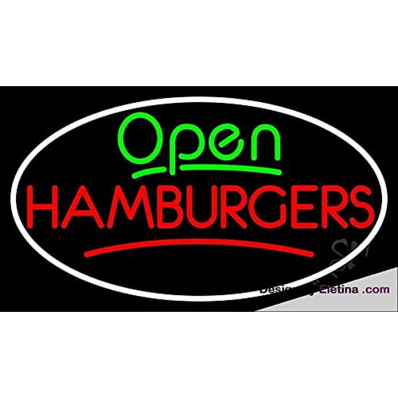 Real Neon Led Tubes Open Hamburger Led Sign Handmade Lamp Neon Signs ...