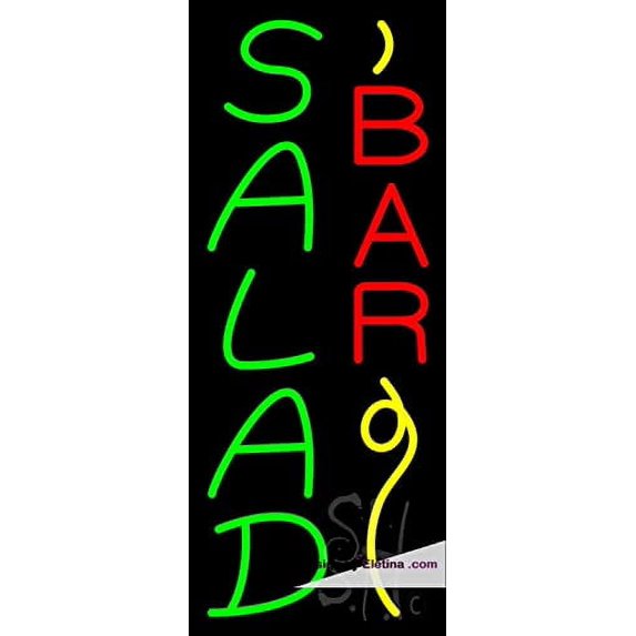 Real Neon Led Tubes Vertical Green Salad Bar Led Sign Handmade Lamp ...