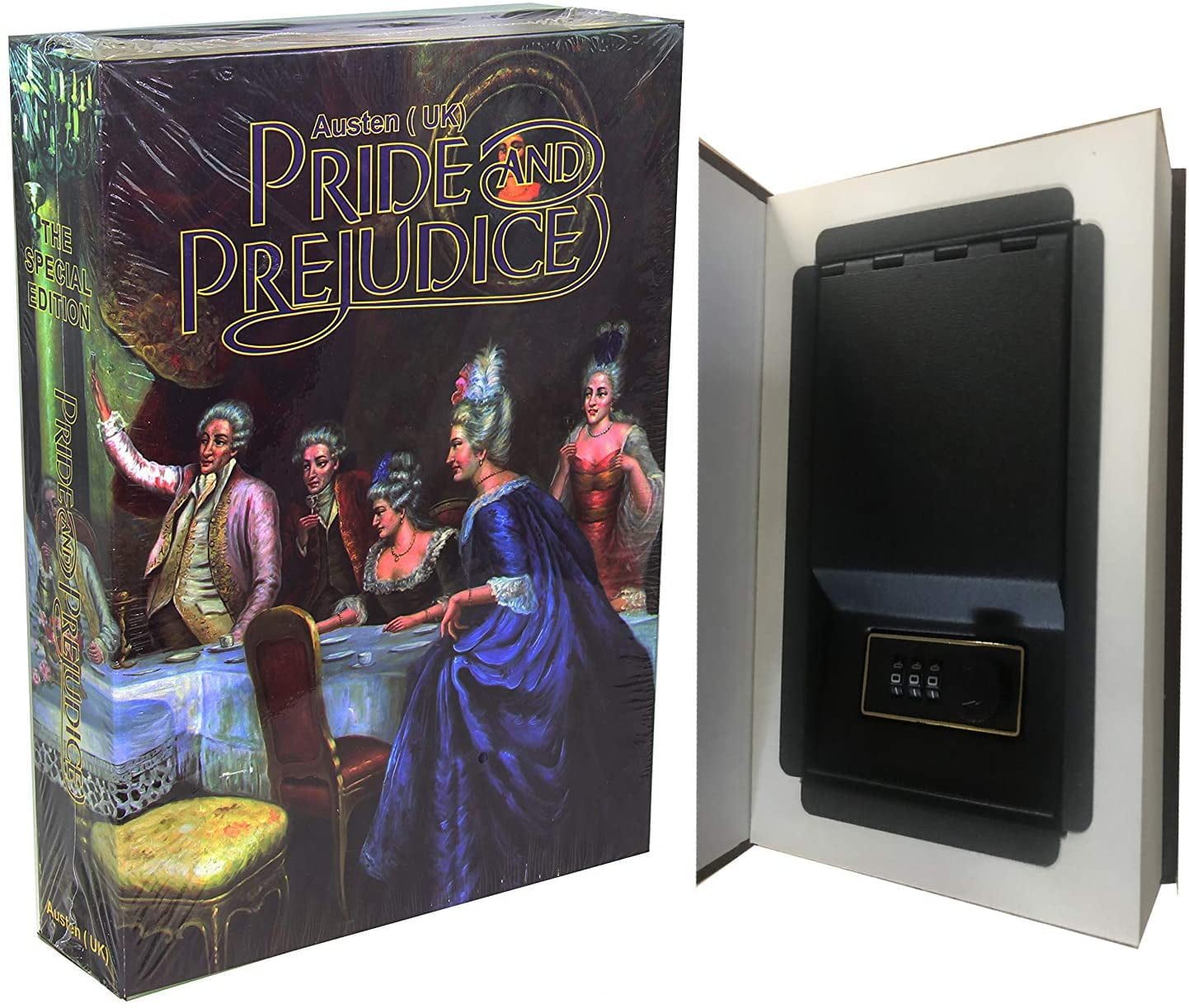 Real Paper Book Locking Booksafe with Combination Combo Lock Dictionary ...