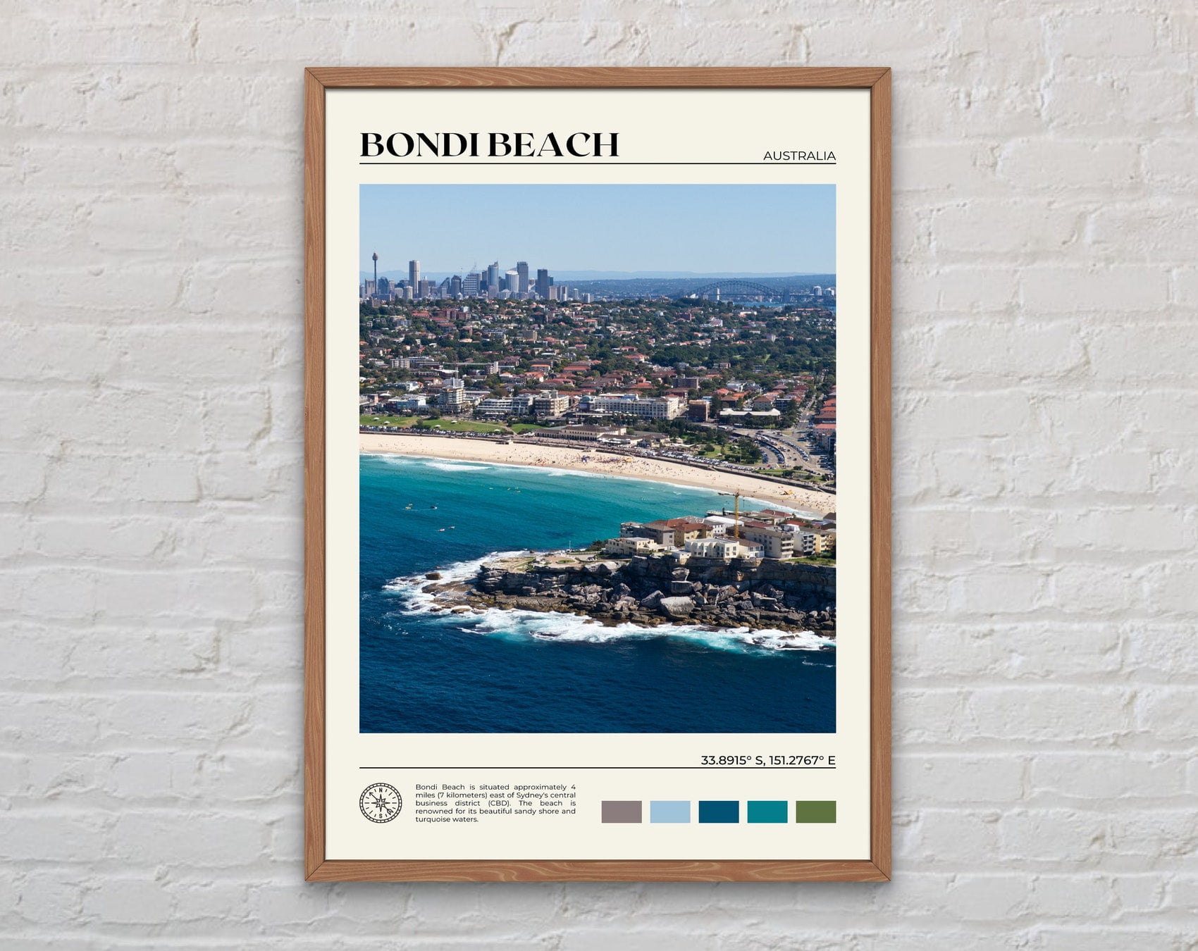 Real Photo, Bondi Beach Print, Bondi Beach Art, Bondi Beach Poster ...