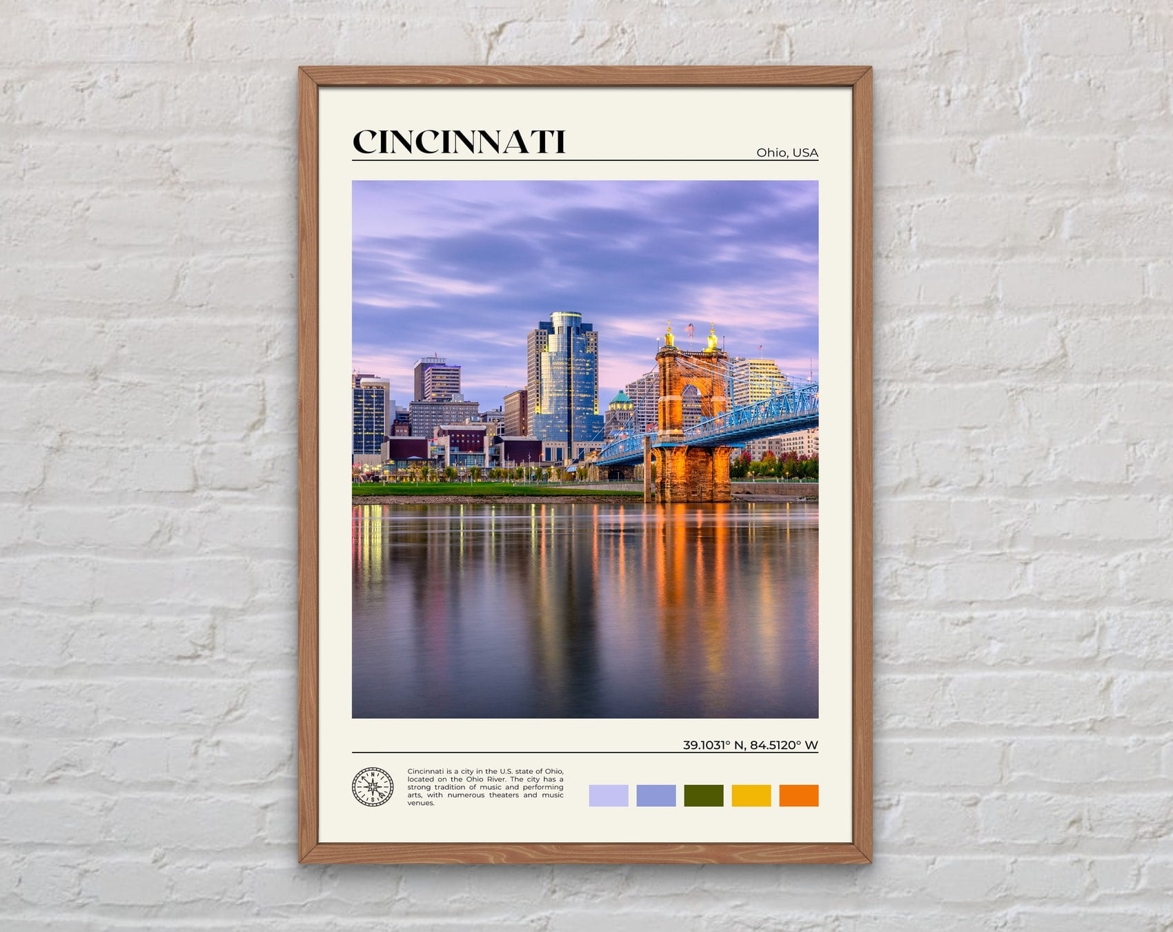 Real Photo, Cincinnati Print, Cincinnati Wall Art, Cincinnati Poster ...
