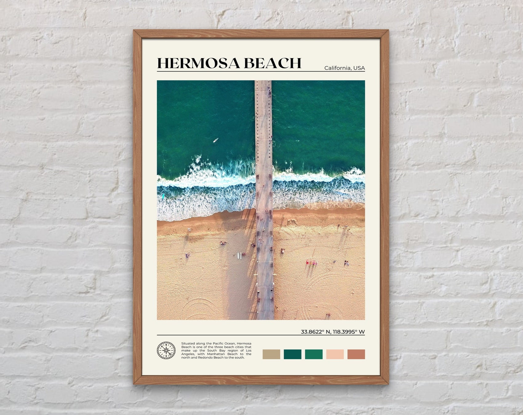 Real Photo, Hermosa Beach Print, Hermosa Beach Wall Art, Hermosa Beach ...