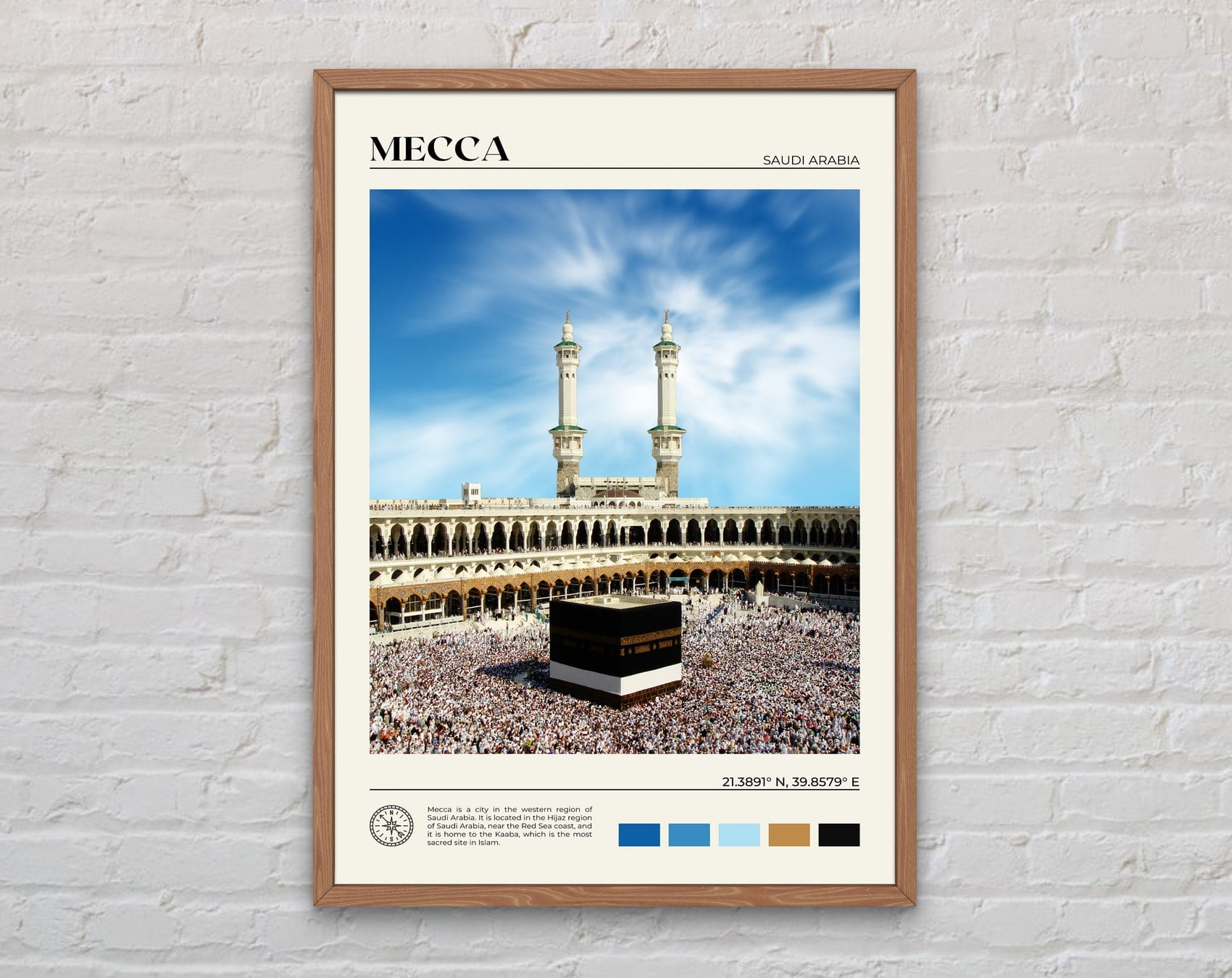Real Photo, Mecca Print, Mecca Wall Art, Mecca Poster, Mecca Photo ...