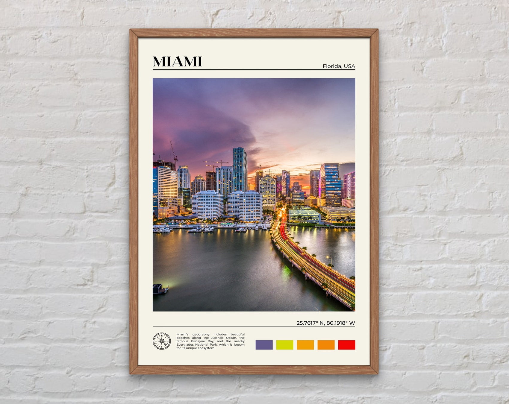 Real Photo, Miami Print, Miami Wall Art, Miami Poster, Miami Photo ...
