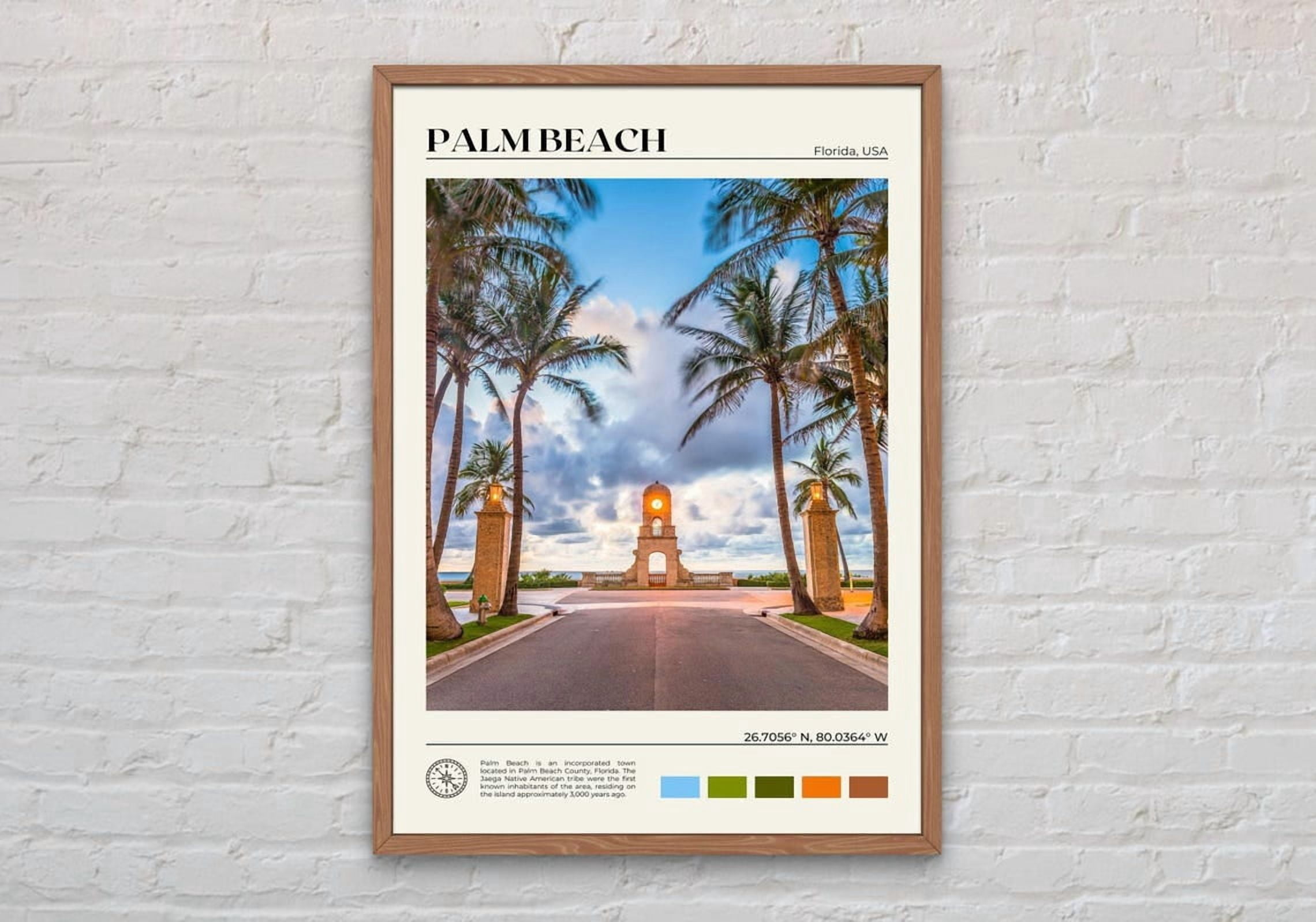 Real Photo Poster, Palm Beach, Ocean Inspired Living Room And Gallery ...