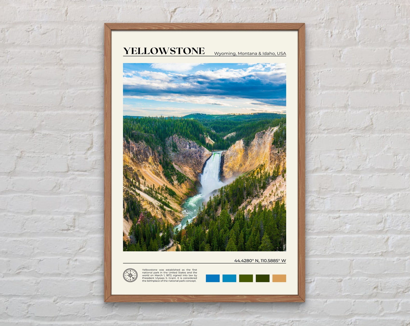 Real Photo, Yellowstone National Park Print, Yellowstone Wall Art ...
