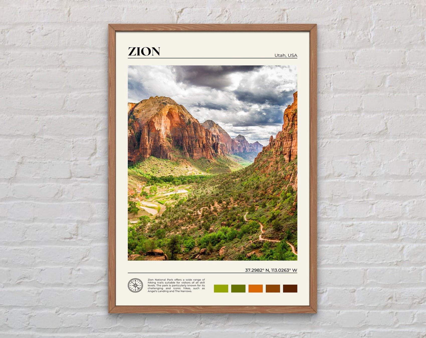 Real Photo, Zion National Park Print, Zion Wall Art, Zion Poster, Zion ...