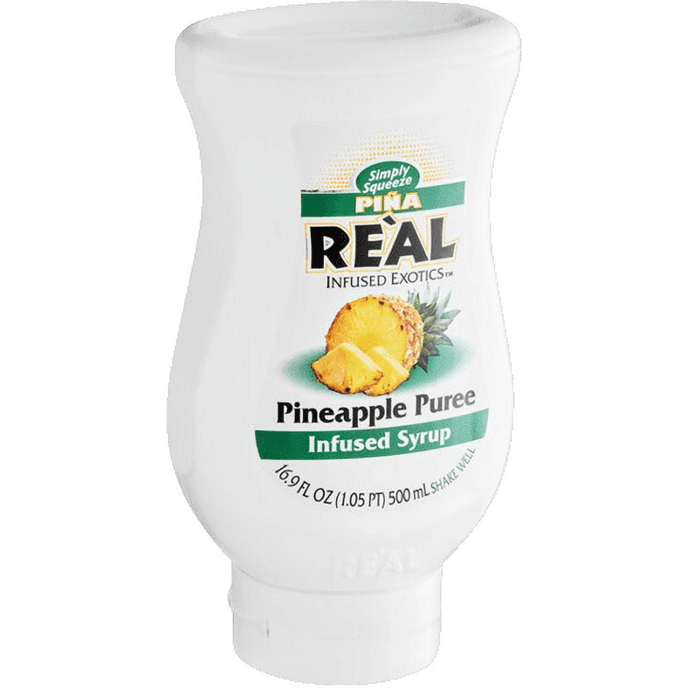 Real Pineapple Syrup, Puree Flavor, Tropical Cocktail Mixer, 16.9 fl ...