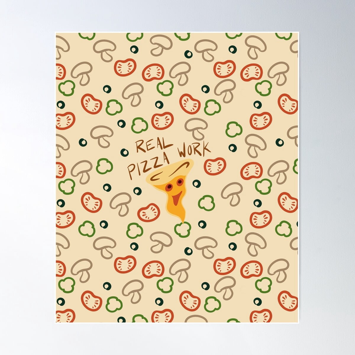 Real Pizza Work Poster Wall Art, Modern Wall Decor For Living Room ...