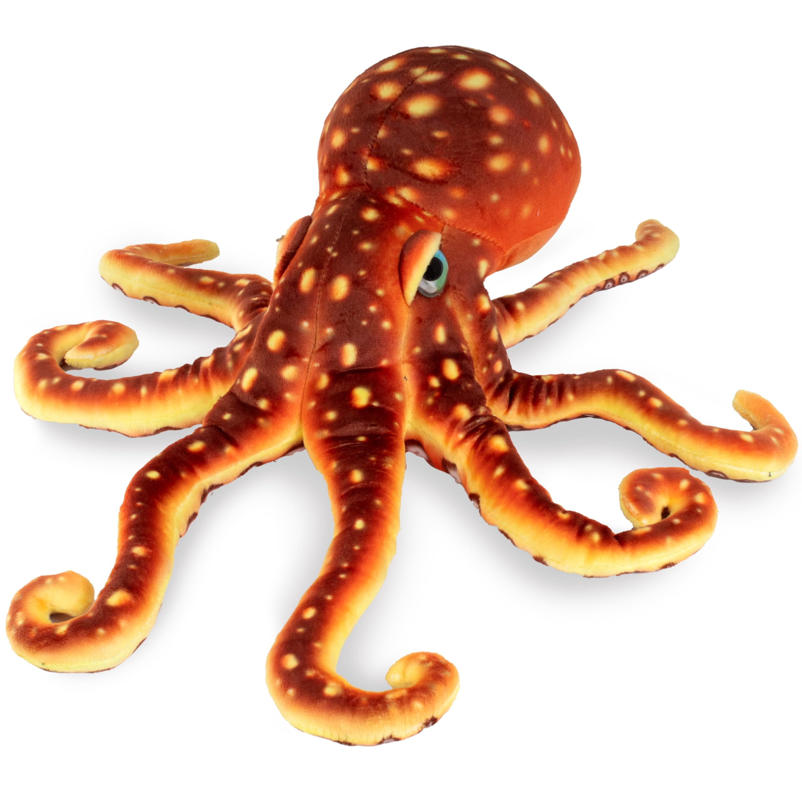 Real Planet 13.75" Brown Octopus Realistic Stuffed Animal, Marine Sea ...