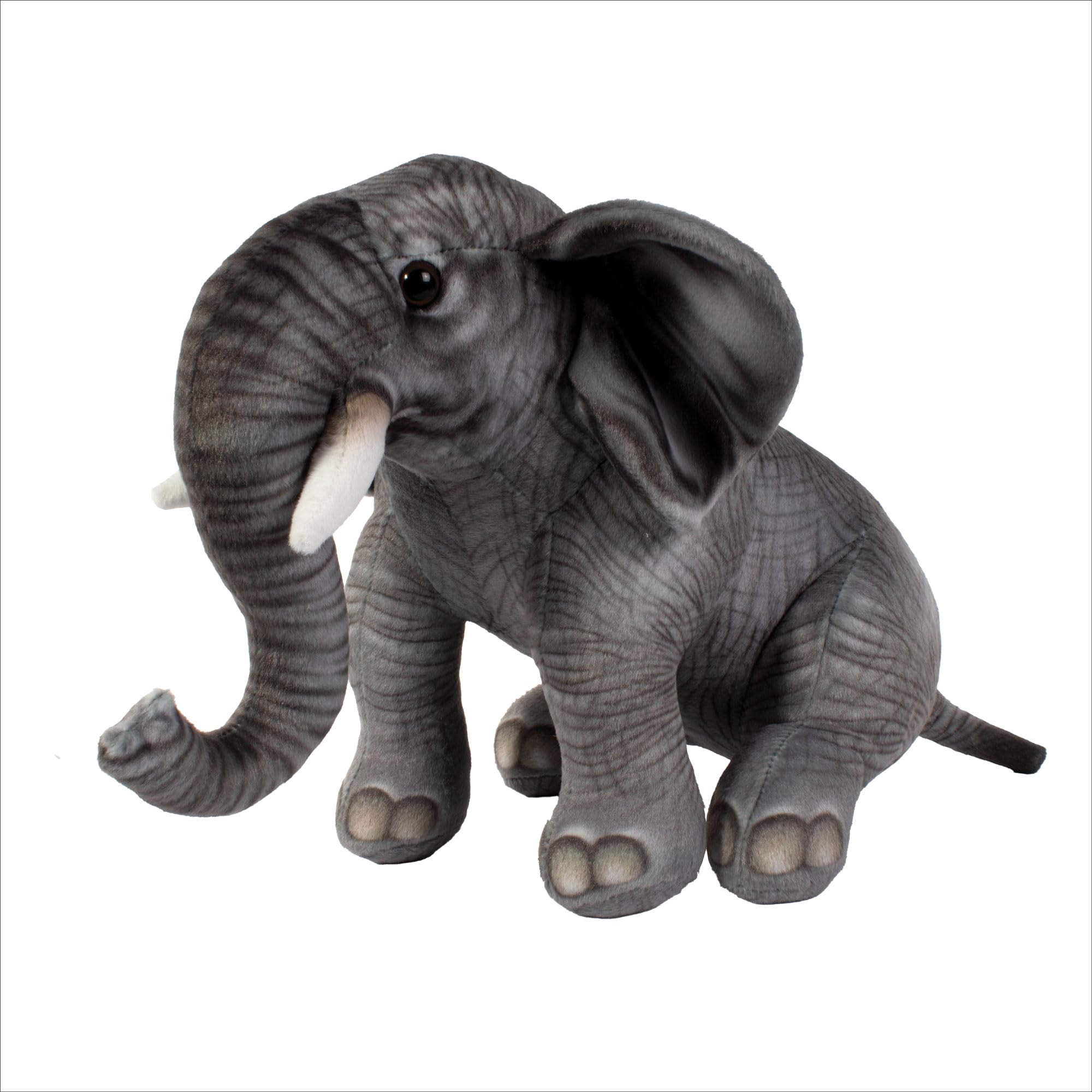 Real Planet 16" Gray African Elephant Realistic Stuffed Animal, Cute ...